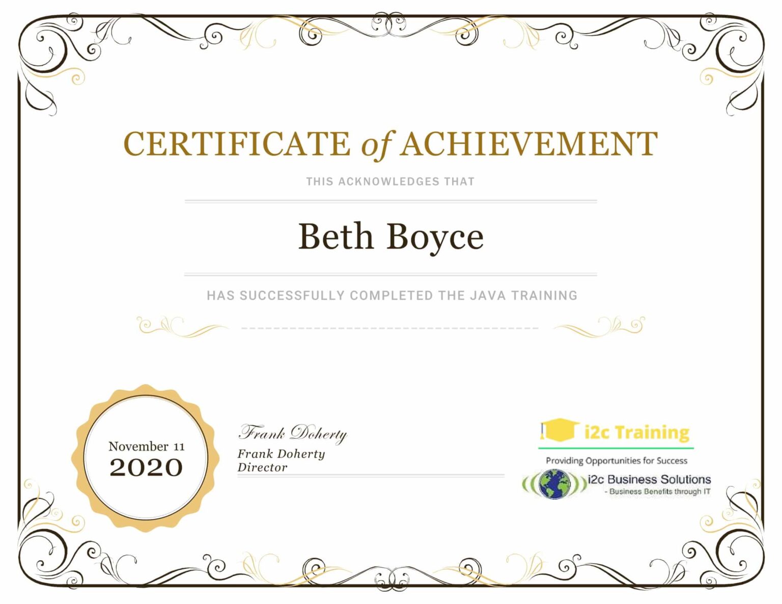 JAVA – i2ctraining.com